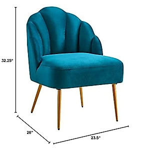 Ball & Cast Accent Chair, 23.5"W x 25"D x 32.25"H, Teal