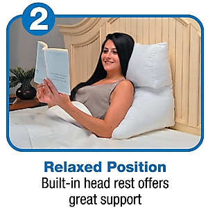 Contour Flip Pillow - 10-in-1 Rest Positions Wedge Pillow for Gentle, Plush Elevation for Back, Knees, Legs or Stomach Support Comfort & Relief - Standard Size (20 inch Width - Pillow ONLY)