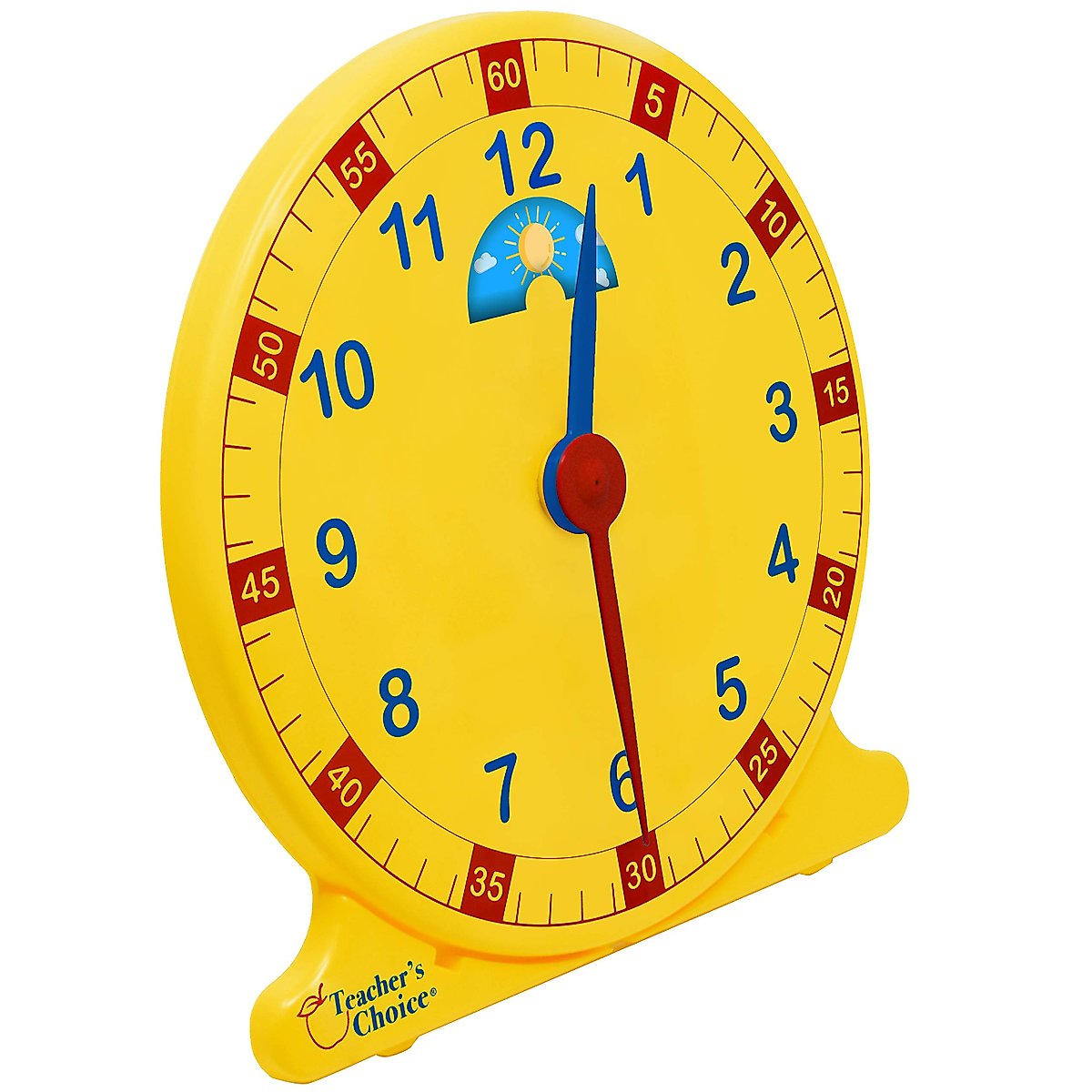 Learn How to Tell Time Teaching Clock – Large 12" Classroom Demonstration Night and Day Learning Clock