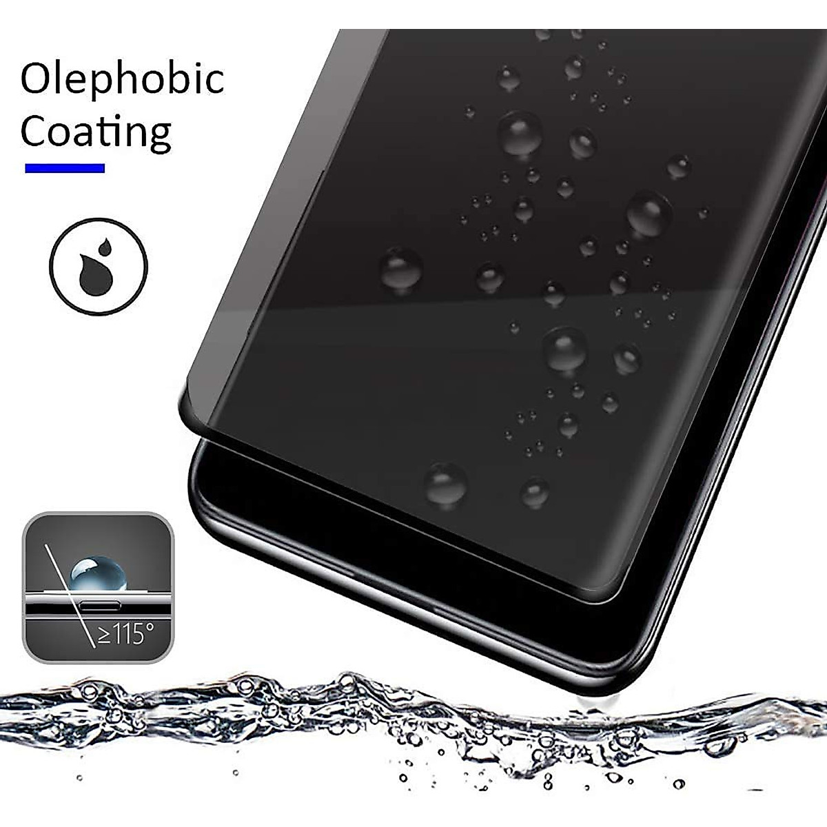 Galaxy S10 Privacy Screen Protector, SUKER [Anti-spy] [9H Hardenss] [3D Curved] [Case Friendly] Tempered Glass Screen Protector for Samsung Galaxy S10 6.1 inch (2 Pack)