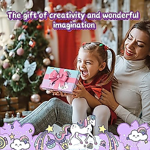 Unicorns Gifts for Girls - Cute School Supplies Set - 48 Pcs Kawaii Stationary Set - Stationary Letter Writing Kit - Best Birthday Gift for 6 7 8 9 10 11 12 Teen Girl