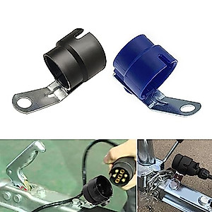 Qsvbeeqj Trailer Dirt Protections Plug Adapter Trailer Adapter Protections Plug Holder for 7 Pin 13 Pin Trailer Plugs Trailer Plug Holder