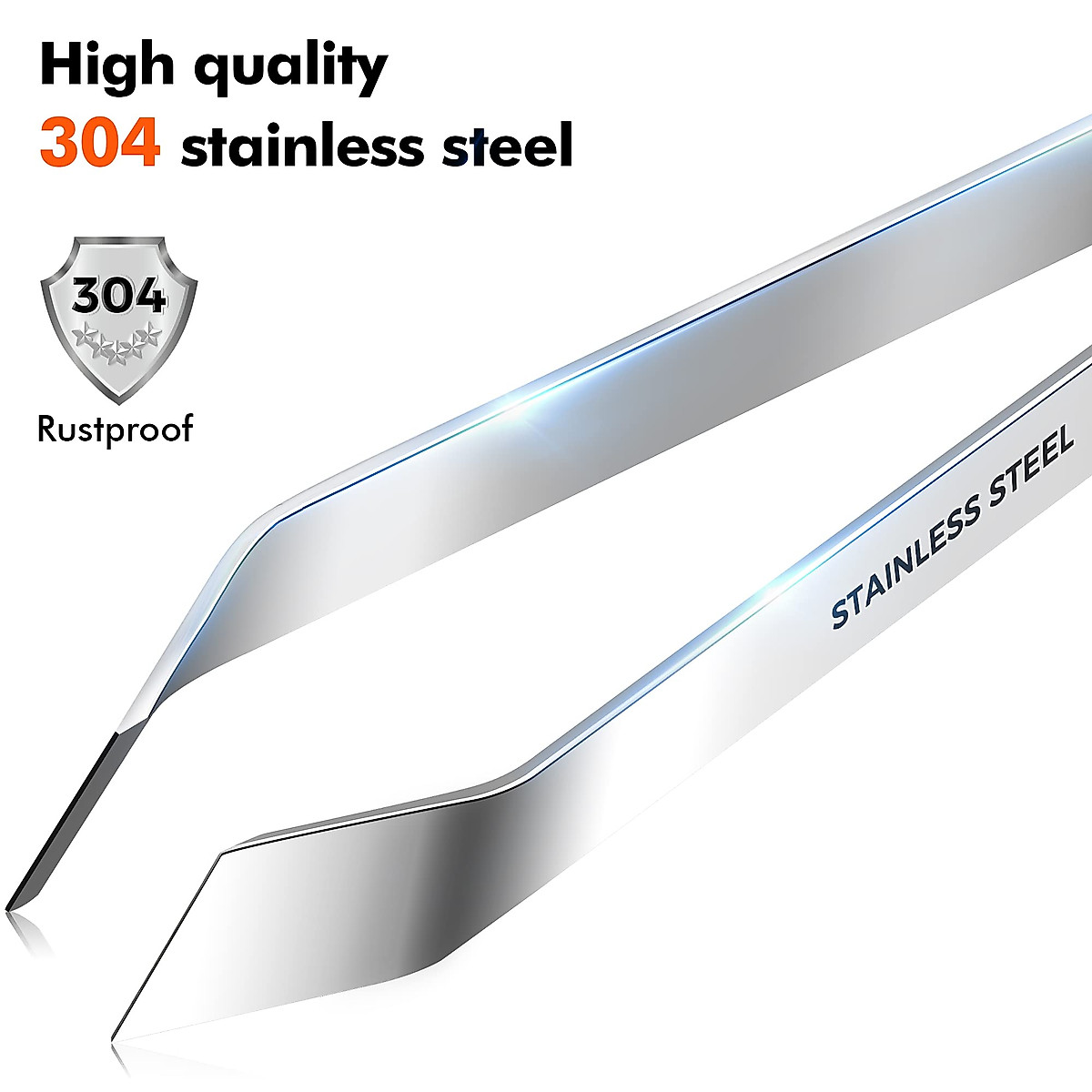 Rainspire Stainless Steel Fish Bone Tweezers Remover Tool Set, Fish Bone Pliers/Tweezers, Kitchen Food Cooking Tweezers, Seafood Tools Kitchen Gadgets Home Gadgets, Non-Slip