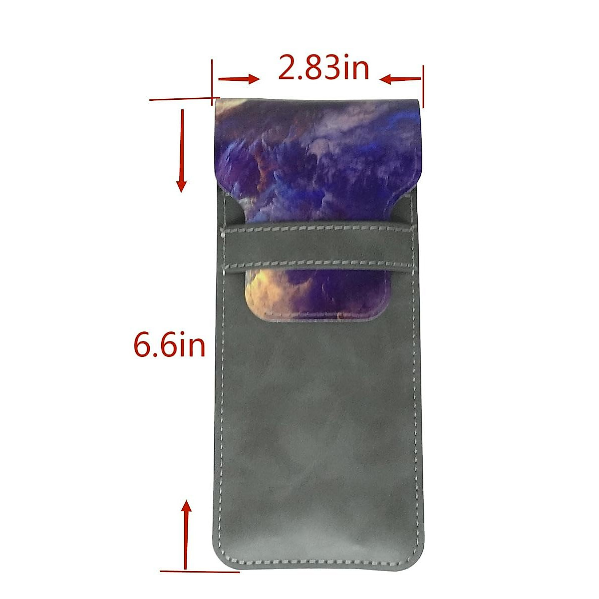 Yongkang Sublimation Pen Bag Pen Sleeve 3 Pieces (Blank Leather + Colored Leather) Capacity of 1-5 pens DIY Process (Black)