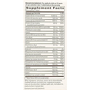 Alpha Betic Once Daily Multivitamin for Diabetics, Gluten Free, Sugar Free, Extended Energy Dietary Supplement, 30 Tablets (3 Pack)3