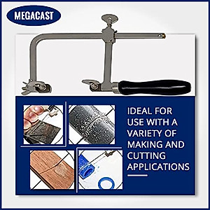 Megacast GERMAN STYLE JEWELERS SAW FRAME with 144 ASSORTED JEWELERS SAW BLADES