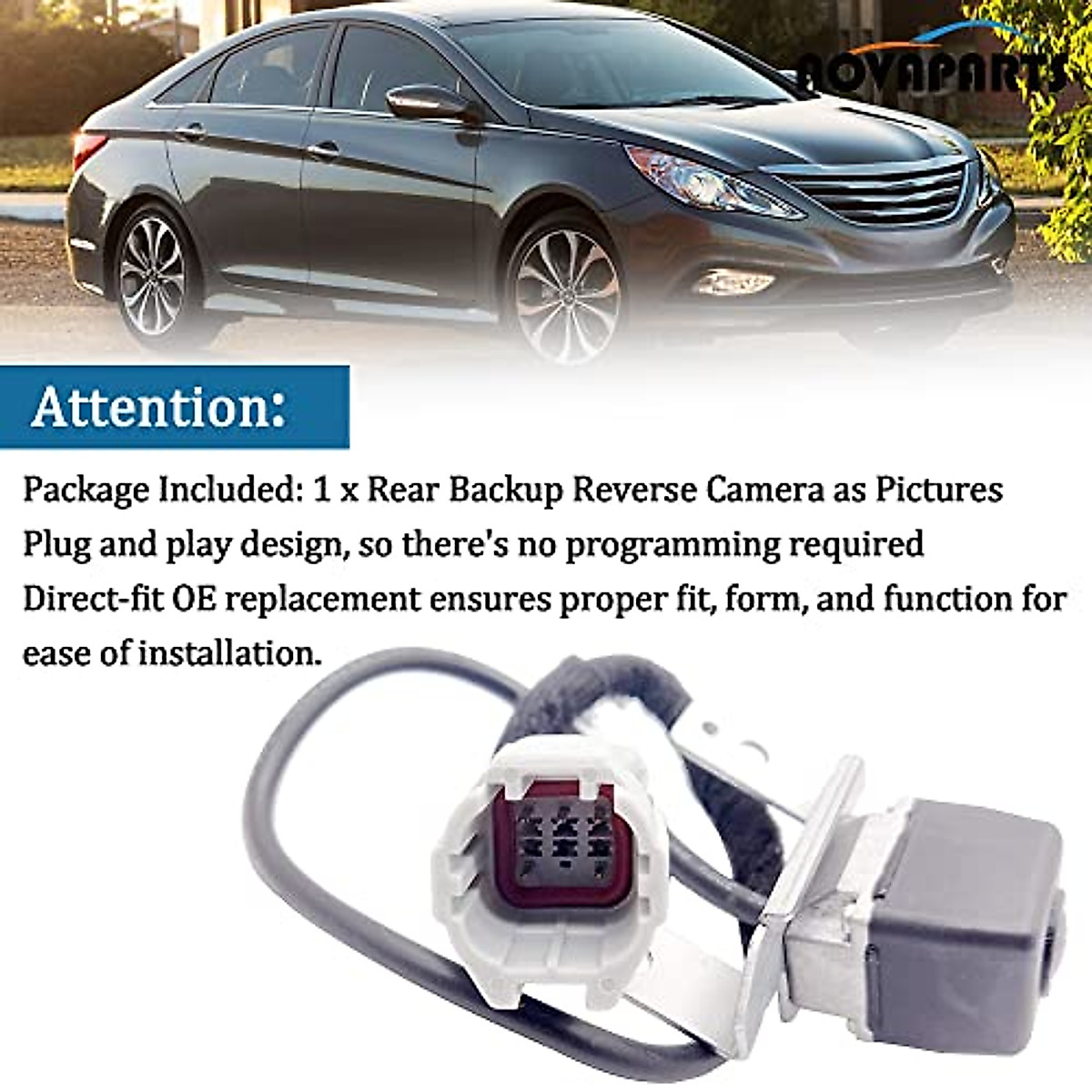 Rear View Backup Reverse Camera for 2011 2012 2013 2014 Hyundai Sonata 95760-3S102 957603S102