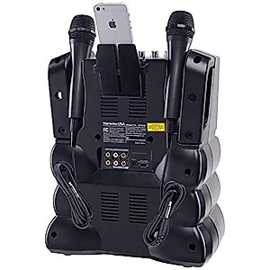 Karaoke USA GF842 DVD/CDG/MP3G Karaoke Machine with 7" TFT Color Screen, Record, Bluetooth and LED Sync Lights