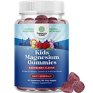 Relaxing Calm Magnesium Gummies for Kids - Great Tasting Kids Magnesium for Nerve Bone and Muscle Health Calm Gummies for Wellness with 85mg per Serving