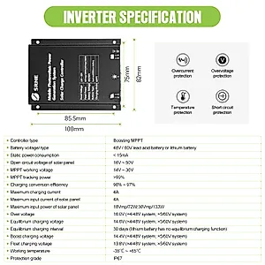 Titanitwest 80W Portable Solar Panel Backpack for Ebike 48V Battery, Waterproof IP67 Foldable Solar Panel Charger with 18V DC,Portable Power Station Withe Microphone Connector for Outdoor Camping