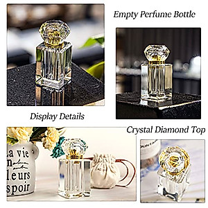 H&D HYALINE & DORA H&D Crystal Perfume Bottles Empty Refillable Decorative Bottles Glass Bottles for Home Decor Lady Gift