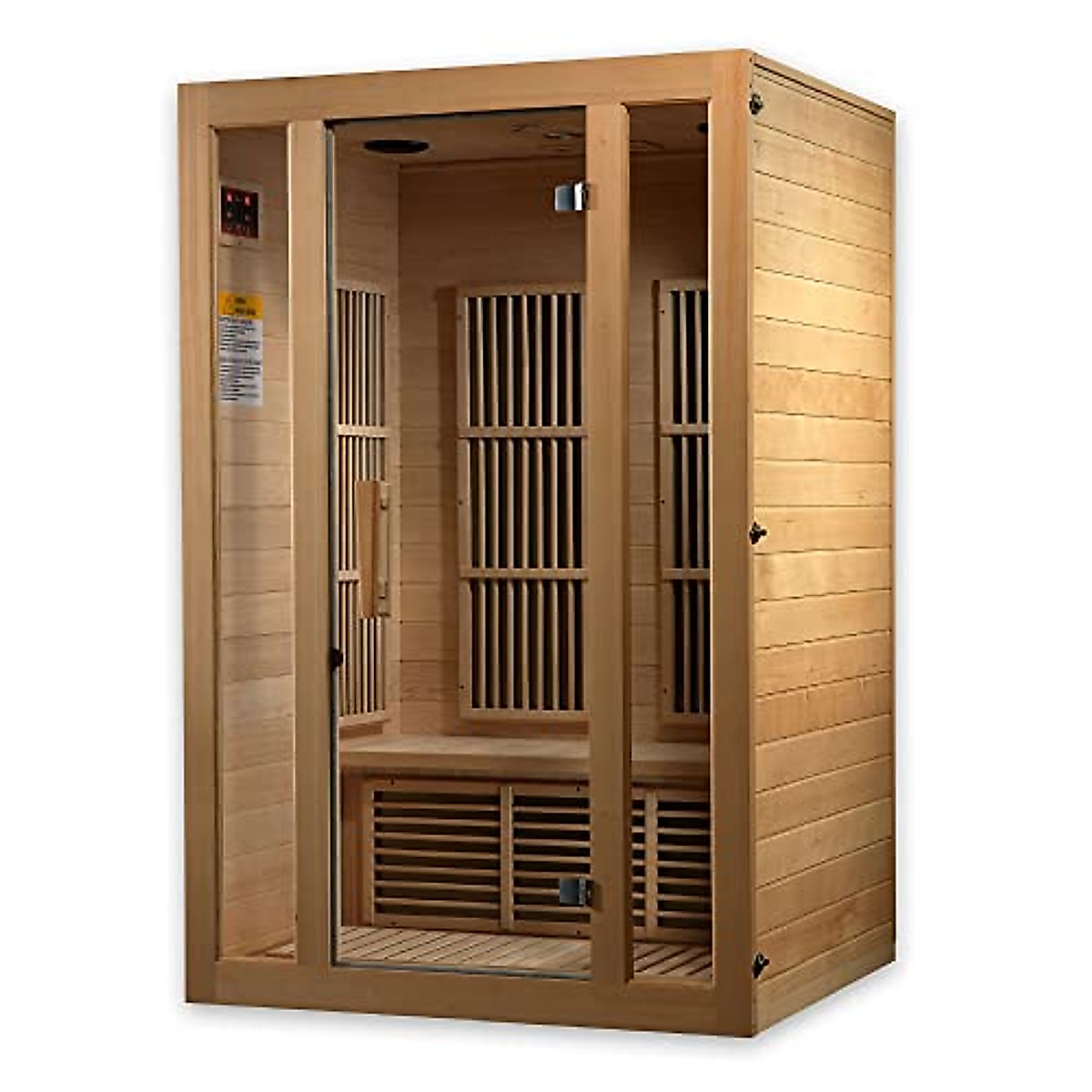 BOTARO Maxxus Saunas MX-J206-01 Seattle Carbon Far Infrared Sauna for 2 Persons, Hemlock Wood