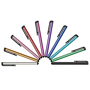 homEdge Slim Stylus Pen Set of 20 Pack, Universal Stylus Compatible with All Device with Capacitive Touch Screen – 10 Color