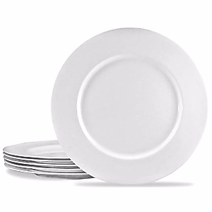 Calypso Basics by Reston Lloyd Melamine Dinner Plate, Set of 6, White