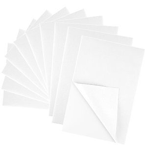 BOUBONI 10PCS White Self Adhesive Felt Fabric Sheets Sticky Felt Sheets for Craft Supplies Art Home Making（8.3" x 11.8"/20 x 30cm）
