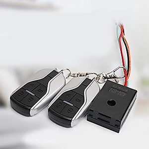 Garneck Motorcycle Anti Theft Security Alarm System with Double Remote Waterproof for 48V 60V 64V 72V Scooter Bicycle - Remote Control Random Style
