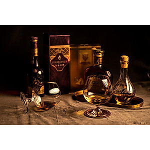 Large 21 oz Crystal Brandy and Cognac Snifter Glasses | Set of 2 Short Stem Giant Sniffer Bowls | Drinking and Tasting Glassware for Bourbon, Scotch, Tequila, Armagnac, Rum, Beer, Liquor