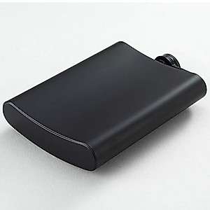 YWQ 6 Pcs Hip Flask for Liquor Matte Black 8 Oz Stainless Steel Leakproof with Funnel, Great Gift Idea Flask