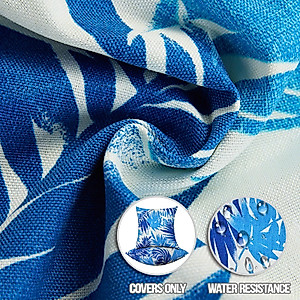 XXPILOS Outdoor Pillow Covers, Outdoor Lumbar Pillow Covers Outdoor Pillows Case 2PCS Waterproof Outdoor Pillow Covers 18x18 Inch Home Decor for Furniture Patio Couch Bed Sofa Bedroom