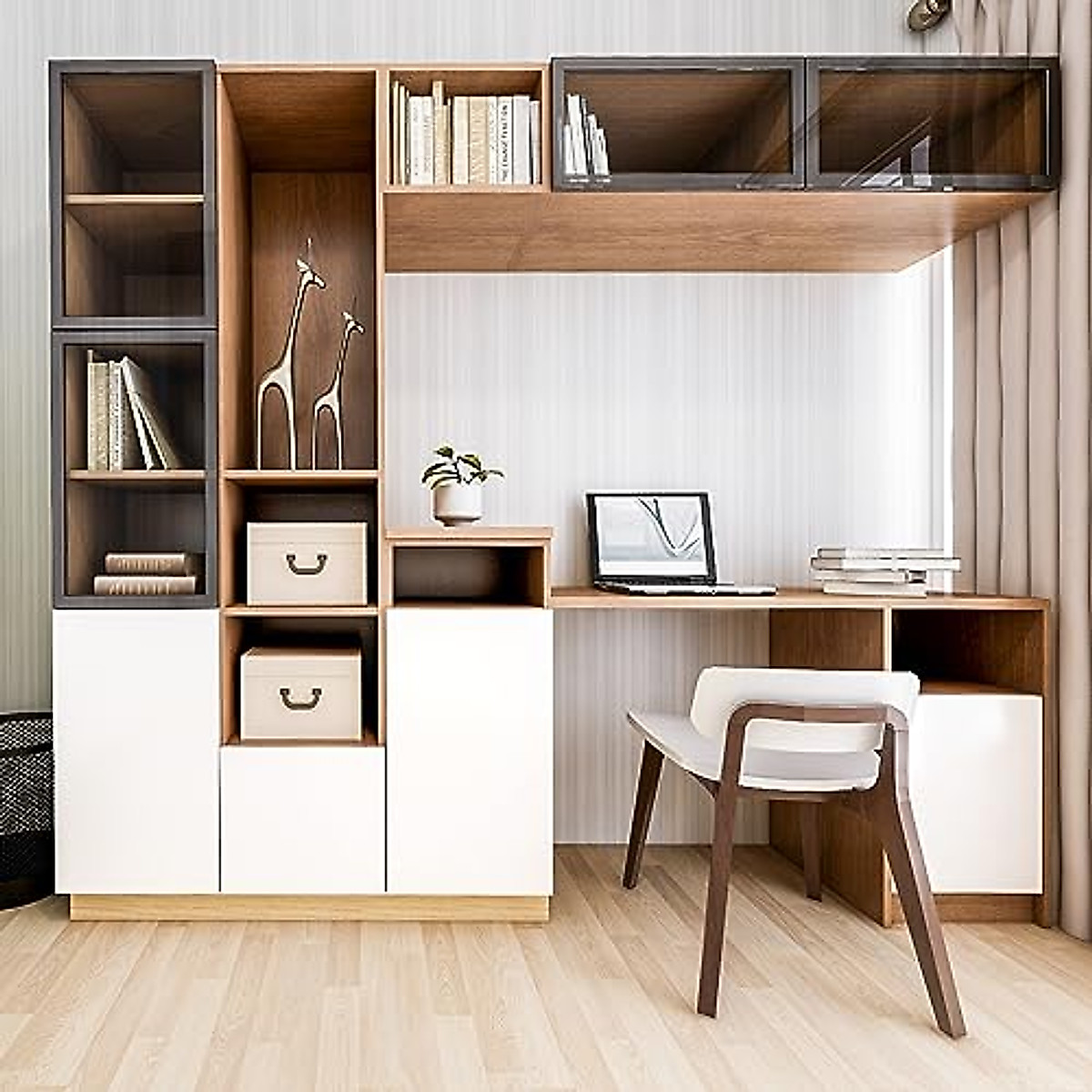 Fixwal 17.3" x 335" Contact Paper Peel and Stick, Wallpaper Paper for Cabinets, PVC Self Adhesive and Removable Wallpaper for Desk Drawer Shelf Liner Wall Kitchen Furniture, White