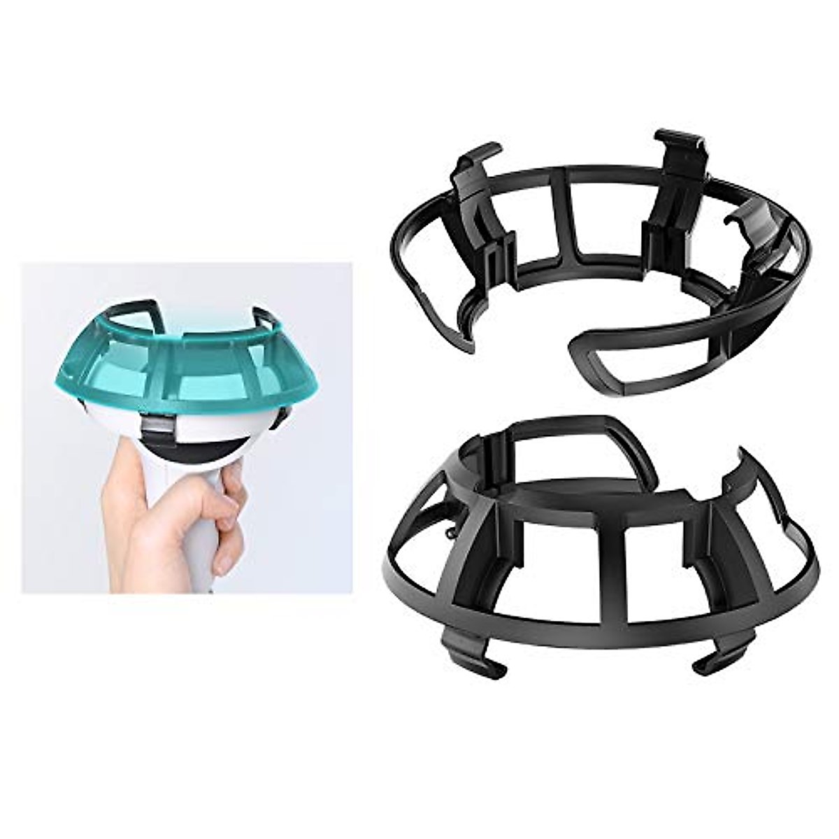 Ronyme Anti-Shock Controller Frame Guard Cover Protective for Oculus Quest 2 Anti-Throw Handle Protective Practical Non Slip Dustproof