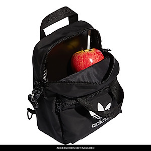 adidas Originals Micro Backpack Small Mini Travel Bag, Black/White, One Size