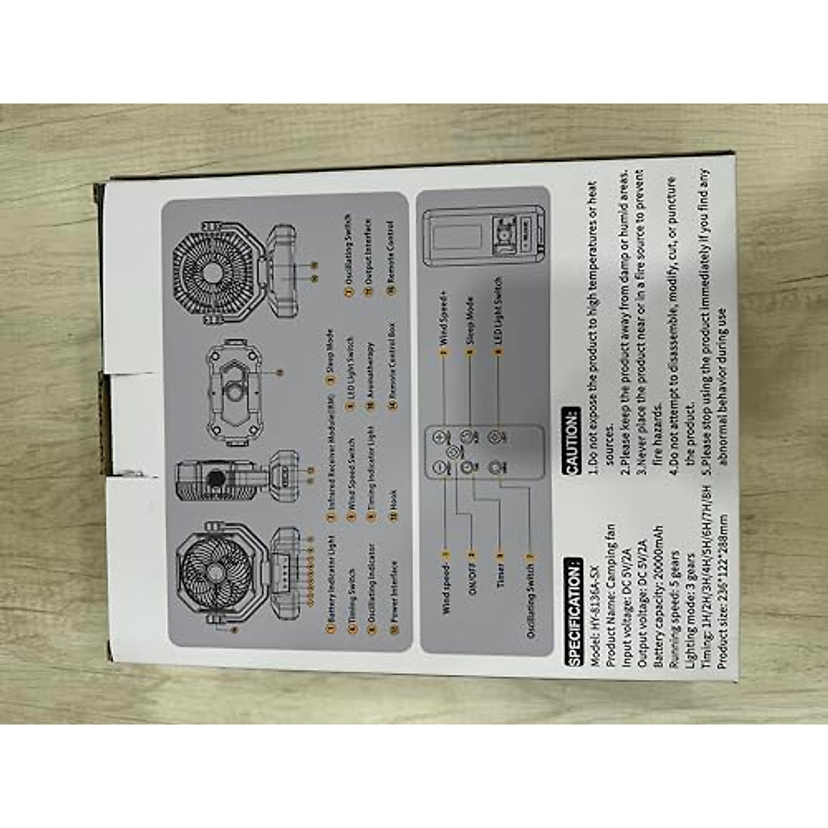 COZII Portable Fan Rechargeable, 20000mAh Battery Operated Oscillating Fan with Touch Screen -5 Speeds Cordless Desk Camping Fan with LED Display for Home Jobsite Outdoor Tent Beach, 8 Timing, Lantern