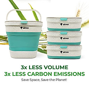 AIRNEX Countertop Compost Bin Kitchen Counter, Indoor Food Composter for Kitchen, Food Waste Bin for Kitchen Counter Top, Small Kitchen Compost Bucket Container, Mini Counter Food Scrap Bin with Lid