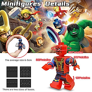 FILDANCO 10 Pcs Minifigures Building Blocks Kit, Superhero Action Figures Toys Gifts for Birthday, Christmas, Easter, Children's Day for Superhero Fans Kids Boys Girls