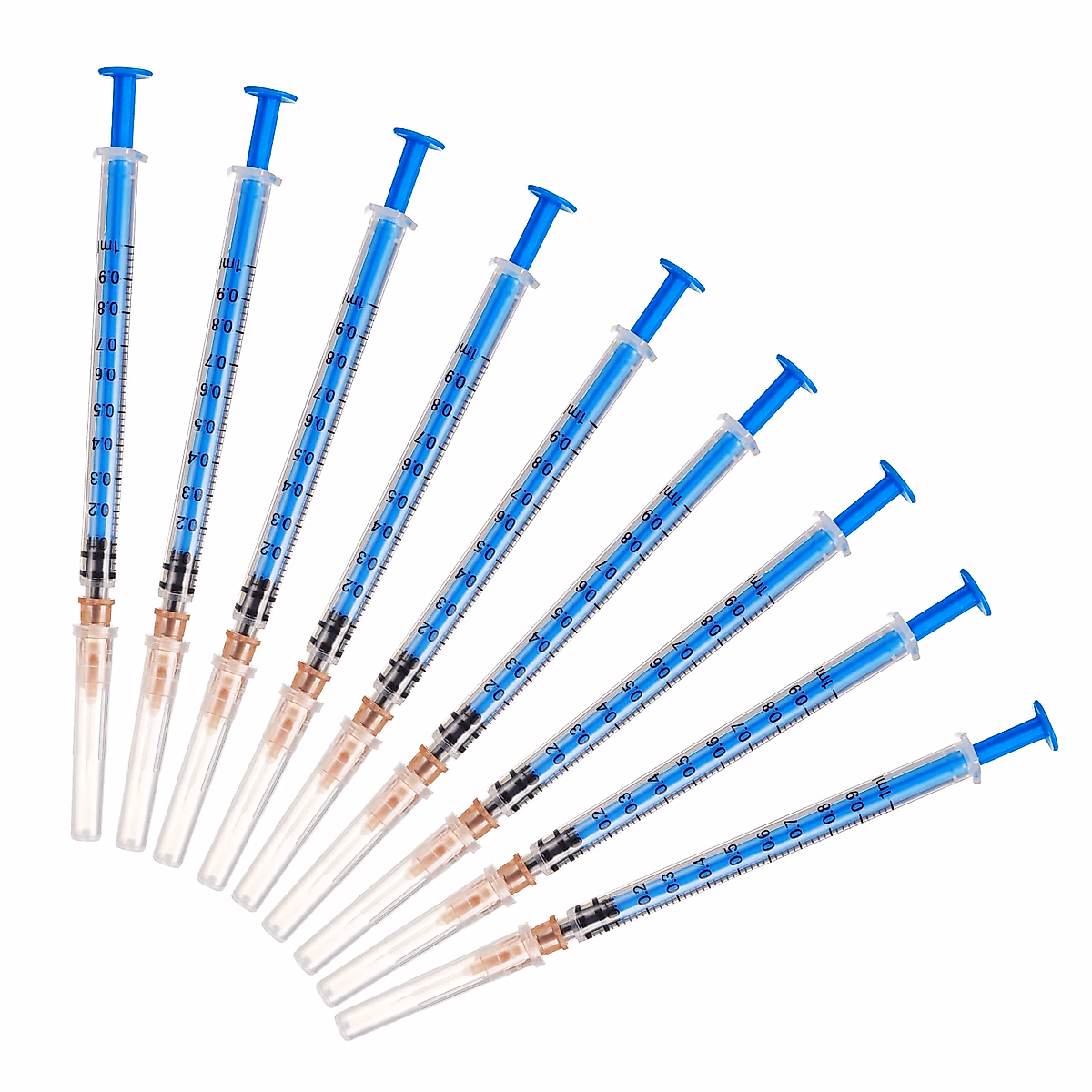 30 Packs 1ml Syringe Sterile, Oral Dispenser Syringe, Individually Sealed. (with needle)