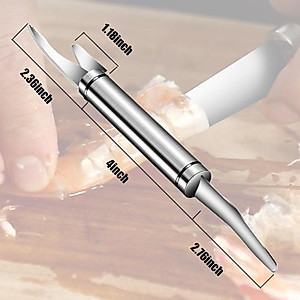 5 In 1 Multifunctional Shrimp Line Fish Maw Knife, 2024 New Stainless Steel Shrimp Deveining Tool Fish Scale Remover, Portable Shrimp Deveiner Tool and Peeler, Oyster Shucking Knife for Kitchen(1pcs)