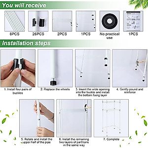 Huwena 4 Tier Mini Fridge Stand with Storage for Dorm Microwave Stand Over Mini Fridge Storage Shelf Adjustable Height Mini Fridge Organizer for College Rooms Kitchen Pantry (White)