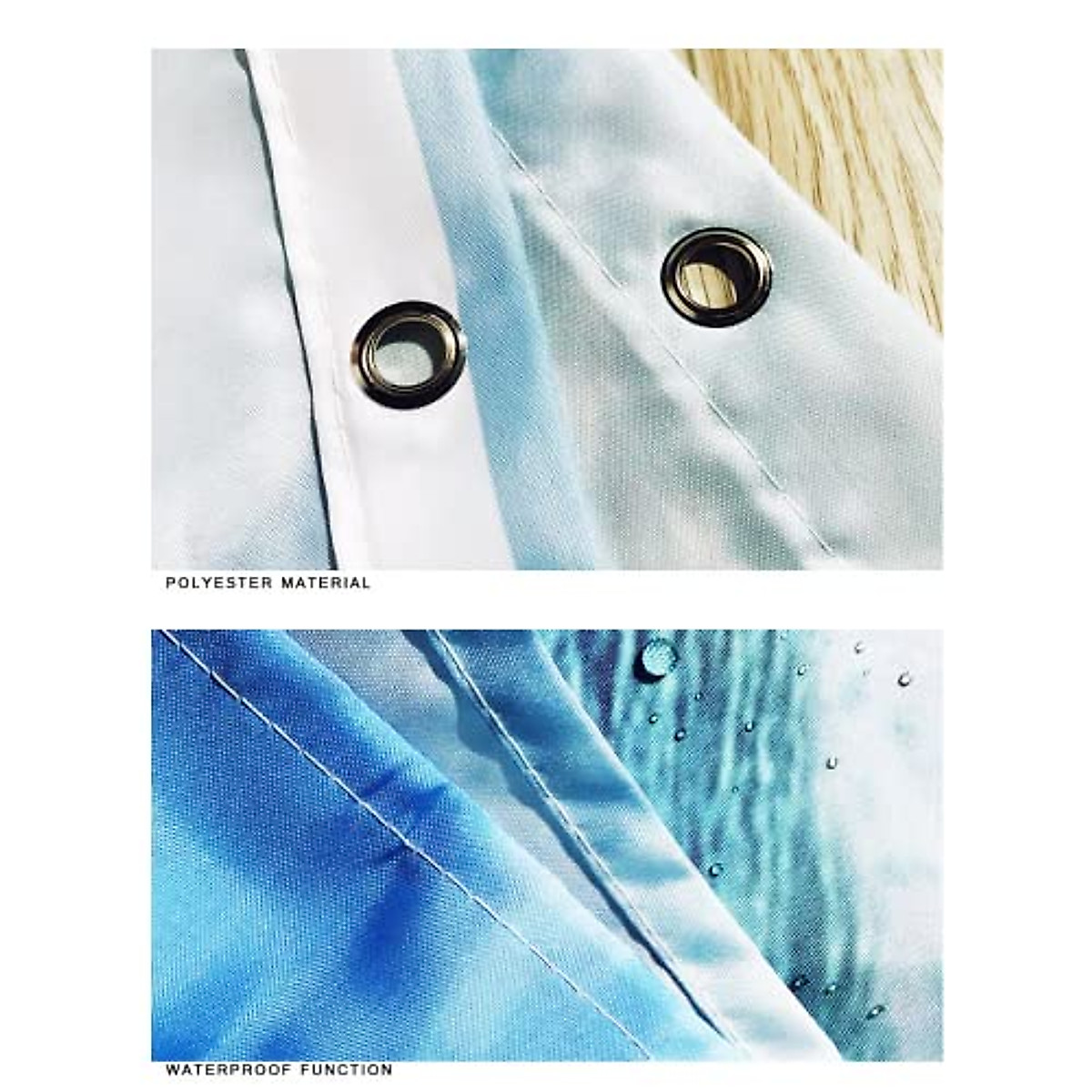 TYU Custom Bathroom Rugs Set， Print Your Pattern Custom Shower Curtain Perfume Bottle Cartoon Bath Curtain Polyester Fabric Waterproof with Hooks