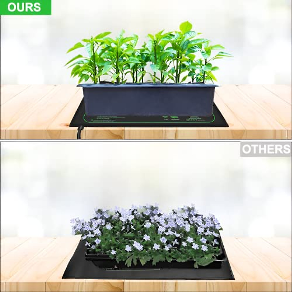 1 Pack 21W Seedling Heat Mat for Seed Starting,10" x 20.75" Waterproof Heating Pad for Indoor Plants Germination(M)