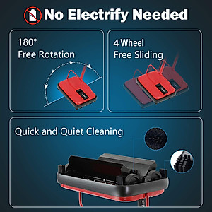 Eyliden Carpet Sweeper, Mini Size Lightweight Hand Push Carpet Sweepers - No Noise, Non-Electric - Easy Manual Sweeping, Automatic Compact Broom Only for Carpet Cleaning