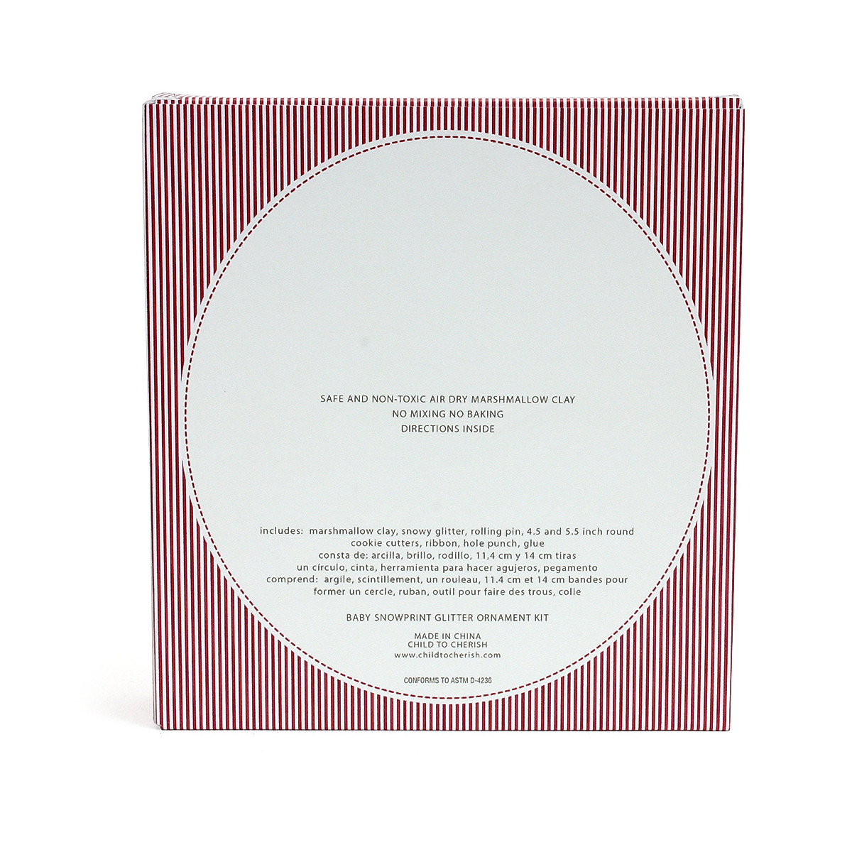 Child to Cherish Snowprints Glitter Baby's First Christmas Handprint or Footprint Ornament Kit