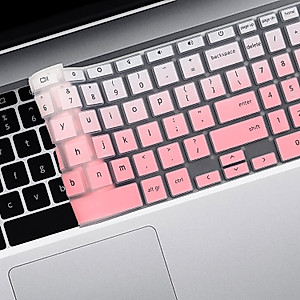 Keyboard Cover Skin for Acer Chromebook 315 CB315 & Acer Chromebook 715 CB715 15.6 inch with Numeric Keypad, Acer Chromebook 317 CB317 17.3" Keyboard Skin Protector-Ombrepink