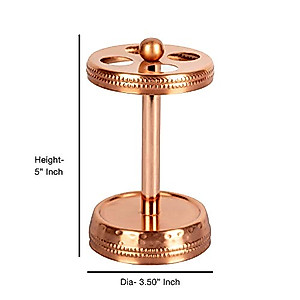 nu steel Hudson Copper finish Bath Accessory Set for Countertop, 4 pcs Luxury Ensemble-Soap Dish, Toothbrush Holder, Tumbler, soap Pump