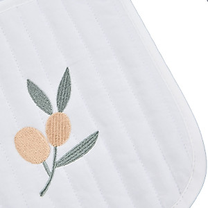 Eujgoov Crib 2 Pockets Organizer, Baby Bedside Hanging Storage Bag Soft Cotton Crib Bedside Organizer Hanging Bed Practical Storage Bag for Strollers Furniture(Olive Tuba)