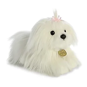 Aurora® Adorable Miyoni® Tots Maltese Puppy Stuffed Animal - Lifelike Detail - Cherished Companionship - White 11 Inches