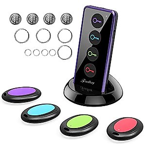 Key Finders, Remote Finder Stick On: ldcx 85dB Wireless Item Rf Locator Wallet Tracker 131ft Working Range for Finding Keys,TV Remote,Pet,School Bag,Phone w Led Flashlight,Keychain