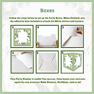 258 PC Sage Green Baby Shower Decorations, Gender Neutral Mint Balloons Garland and BABY Boxes, Welcome Baby Banner, Olive Green Baby Shower Decorations for Boy and Girl, Woodland Safari Jungle