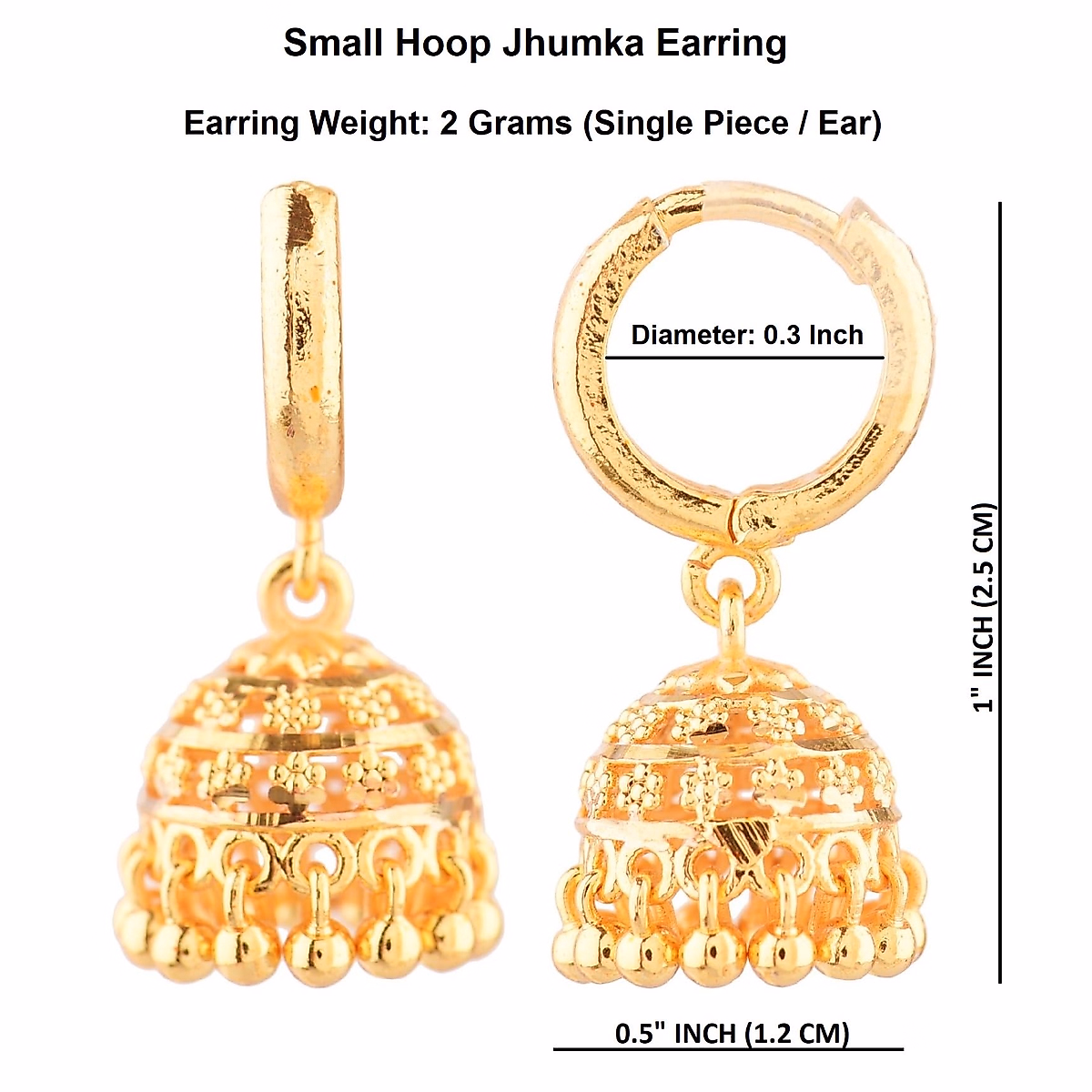 Efulgenz Gold Tone Jhumka Jhumki Hoop Earrings Indian Earrings for Women Traditional Bollywood Jhumka Jhumki Dangle Earrings Set for Women Indian Jewelry for Women Earrings