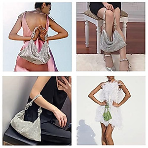 Womens Rhinestone Purse Sparkly Bag Diamond Clutch Purses for Women Rhinestone Evening Bag Hobo Handbag Green