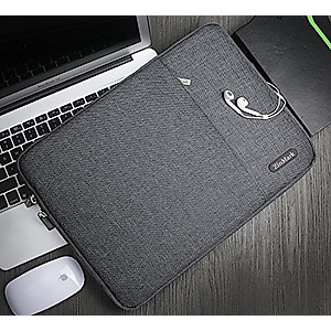 ZinMark Laptop Sleeve 13 Inch Compatible 2019 2018 MacBook Air 13 Inch Retina A1932, 13 Inch MacBook Pro A2159 A1989 A1706 A1708 | XPS 13, Water-Resistant Polyester Notebook Case,Dark Gray