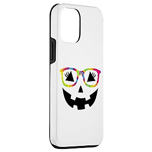 iPhone 12 mini Jack O Lantern Face Pumpkin Halloween Tie Dye Glasses Girls Case