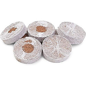 Coco Coir Pellets, Soil Disks Wrapped in Non-Woven Fabric (1.5 in, 36 Pack)