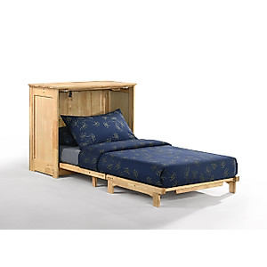 NIGHT & DAY Furniture Twin Orion Murphy Cabinet with Mattress (Natural)
