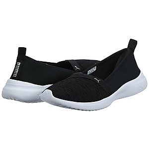 PUMA Womens Adelina, PUMA Womens Black-PUMA Womens Silver, 7