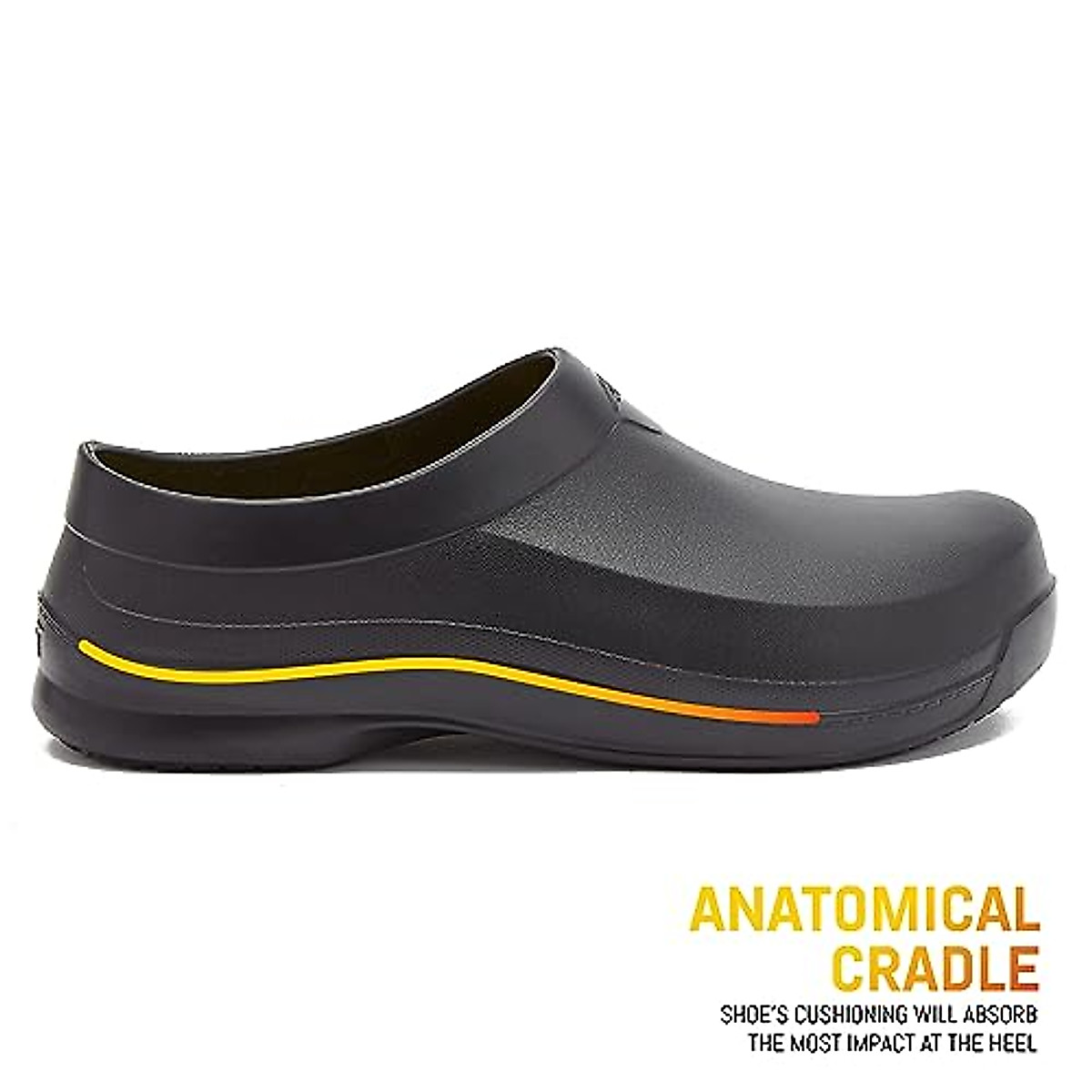 Avia Flame Men's Clogs, Slip Resistant Shoes for Men Food Service, Non Slip Restaurant and Chef Shoes Men Slip Resistant for Kitchen Work or Nursing - Black, 14 Medium